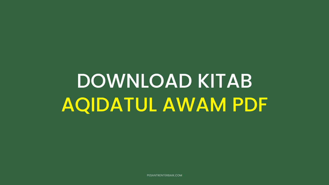 √ Download Kitab Aqidatul Awam PDF dan Terjemahan