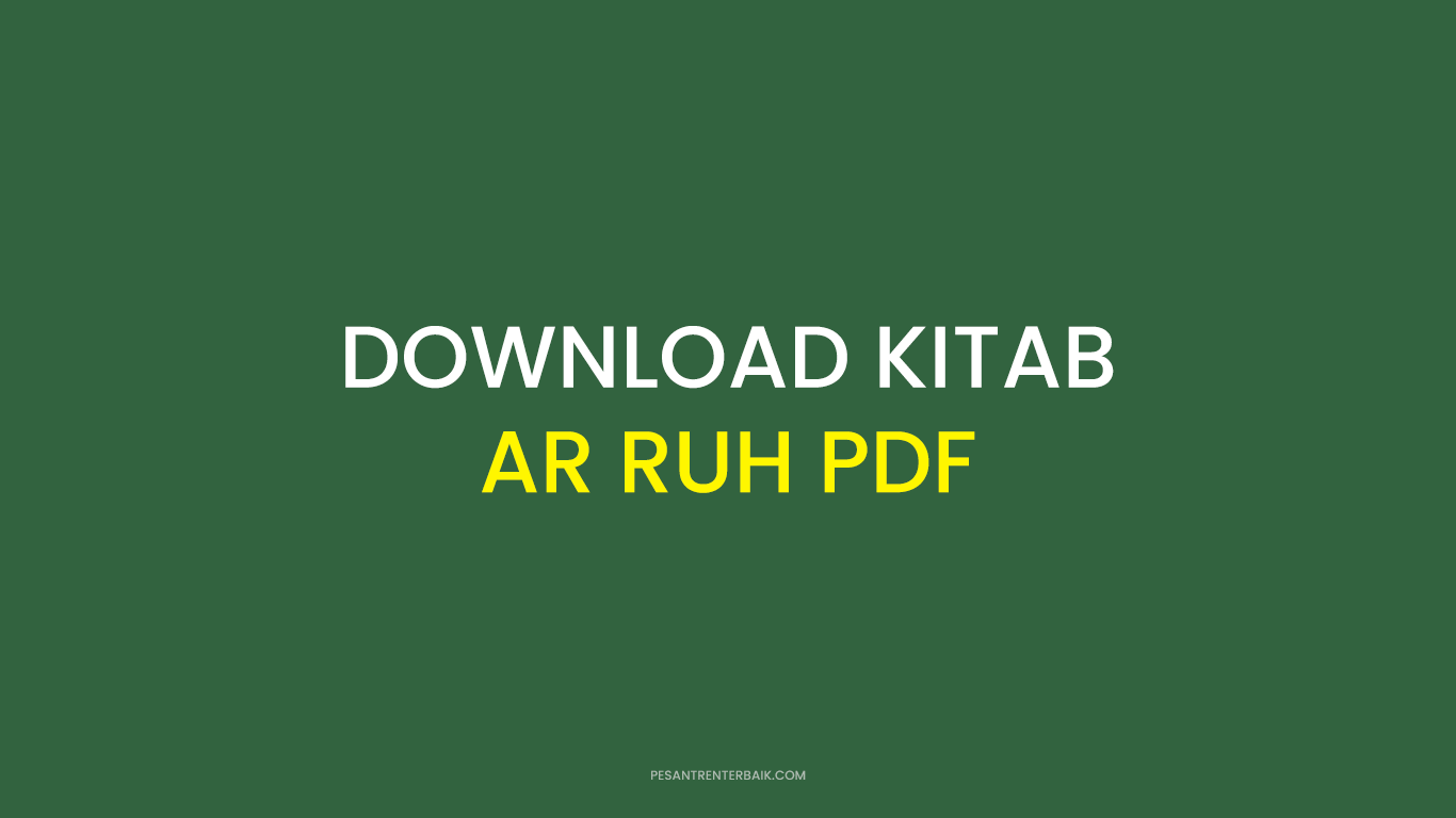 √ Download Kitab Ar Ruh PDF (Arab dan Terjemahan)